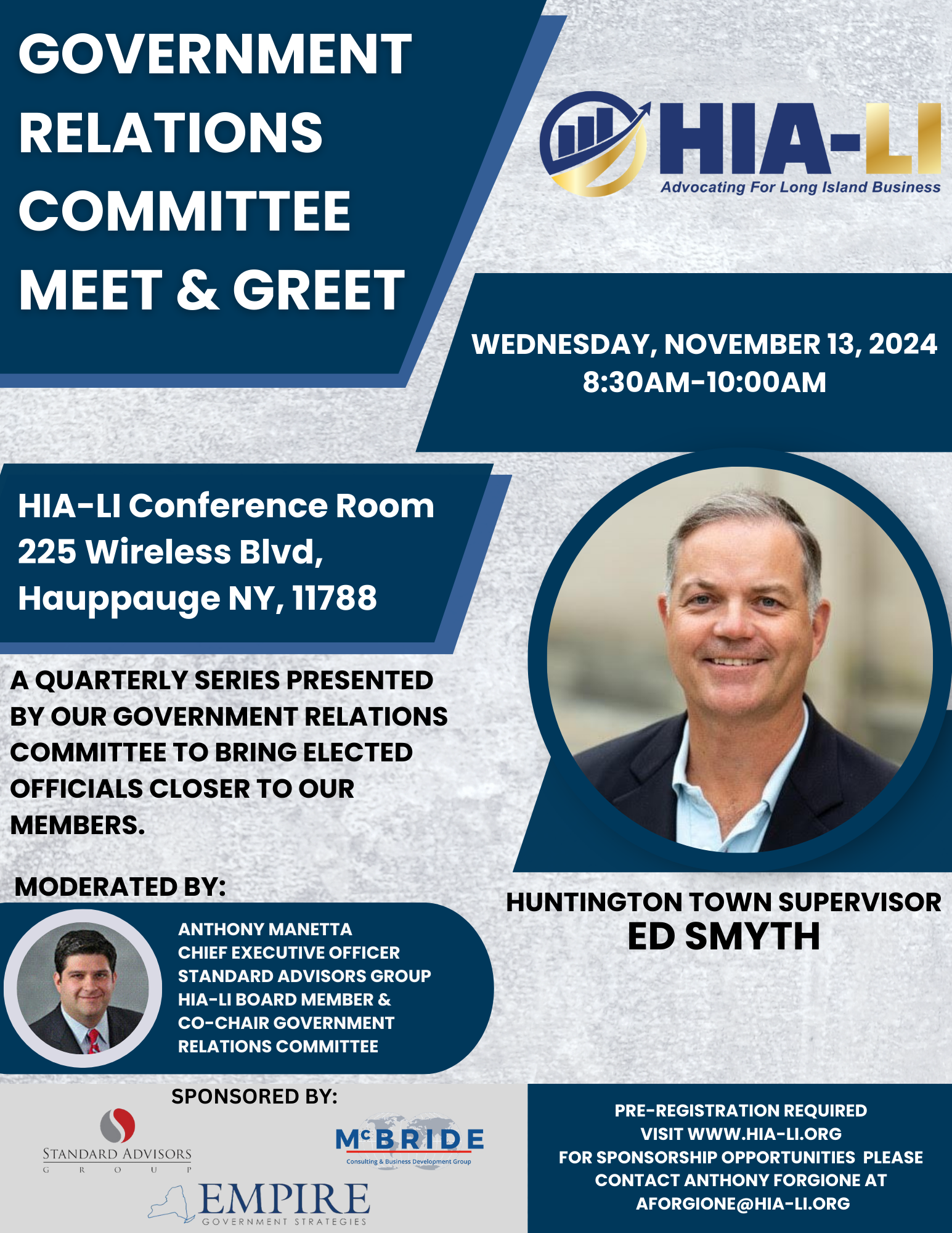 Government Relations Committee Meet & Greet Featuring Huntington Town ...