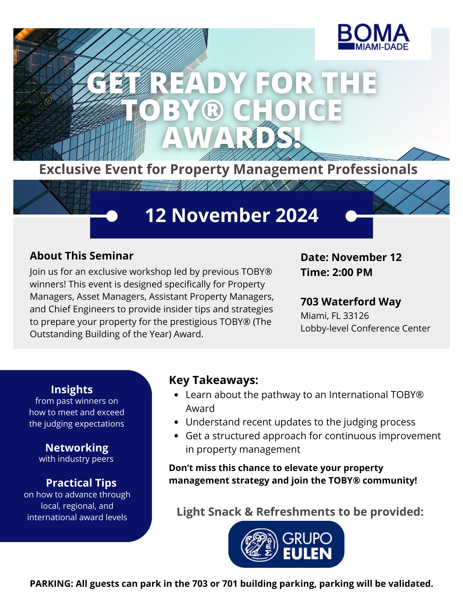 TOBY Choice Entry Informational Session - BOMA / MIAMI-DADE