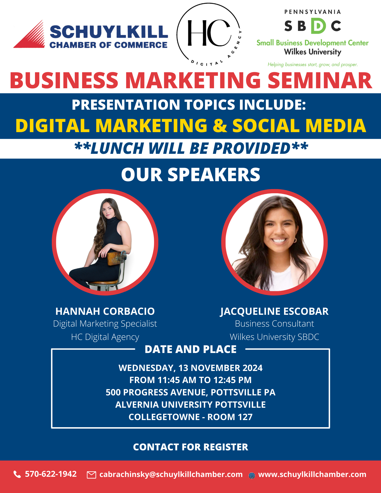 Business Marketing Seminar Growth Zone - Schuylkill Chamber of Commerce