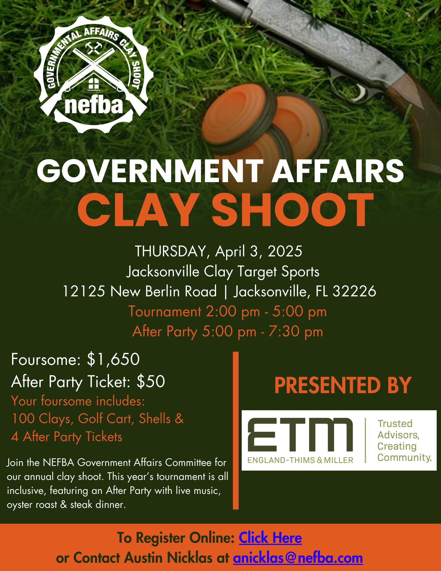NEFBA Government Affairs Clay Shoot Presented by ETM - NEFBA
