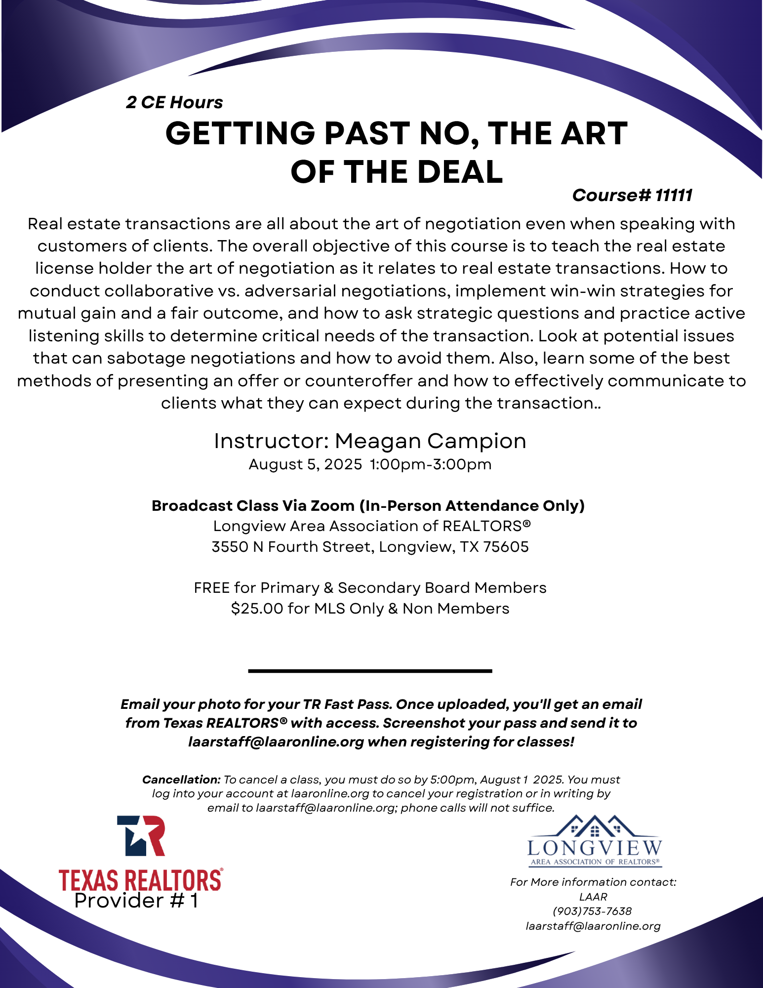 Getting Past No! The Art of the Deal - Longview Area Association of REALTORS®