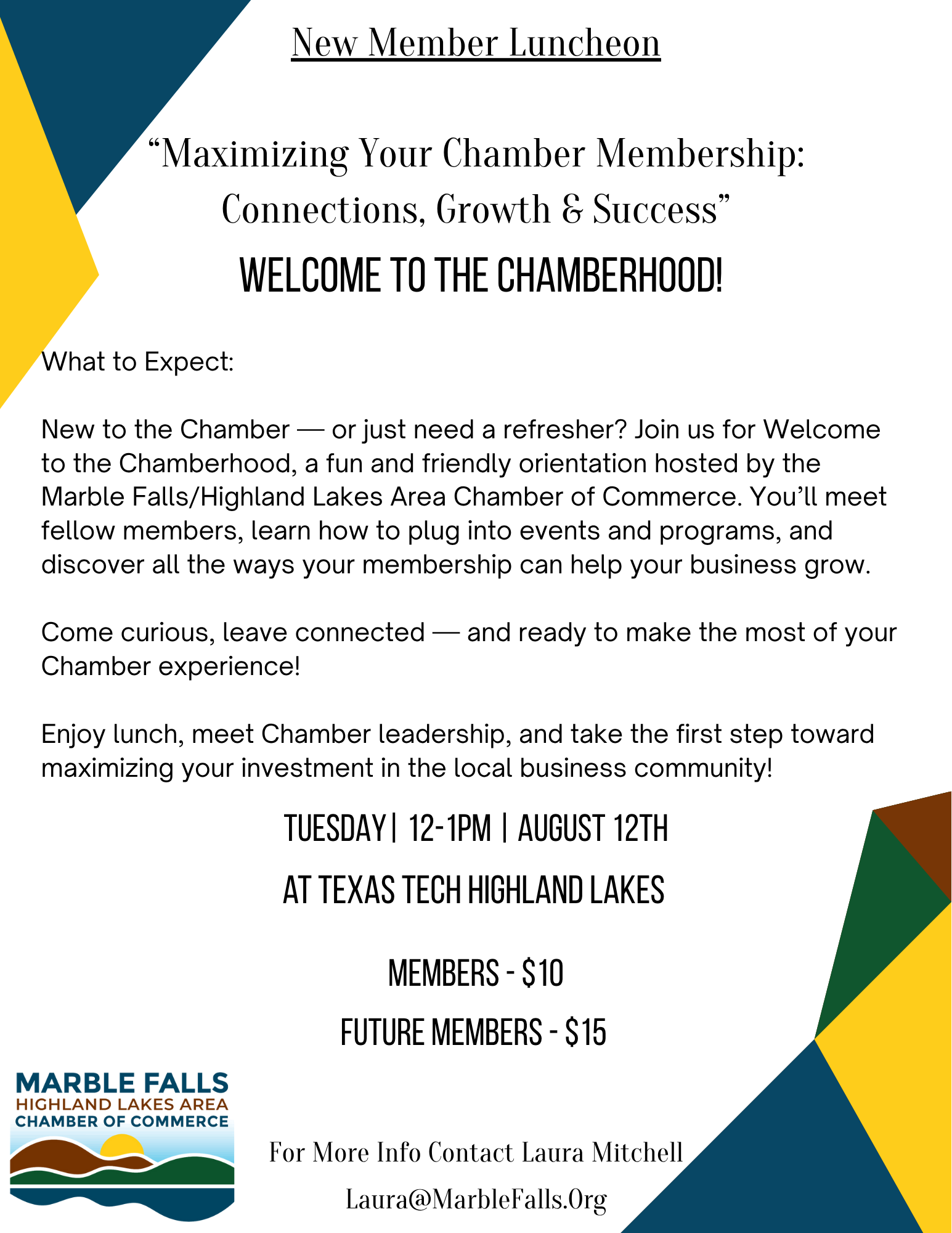 New (and current) Member Orientation - Welcome to the Chamberhood ...