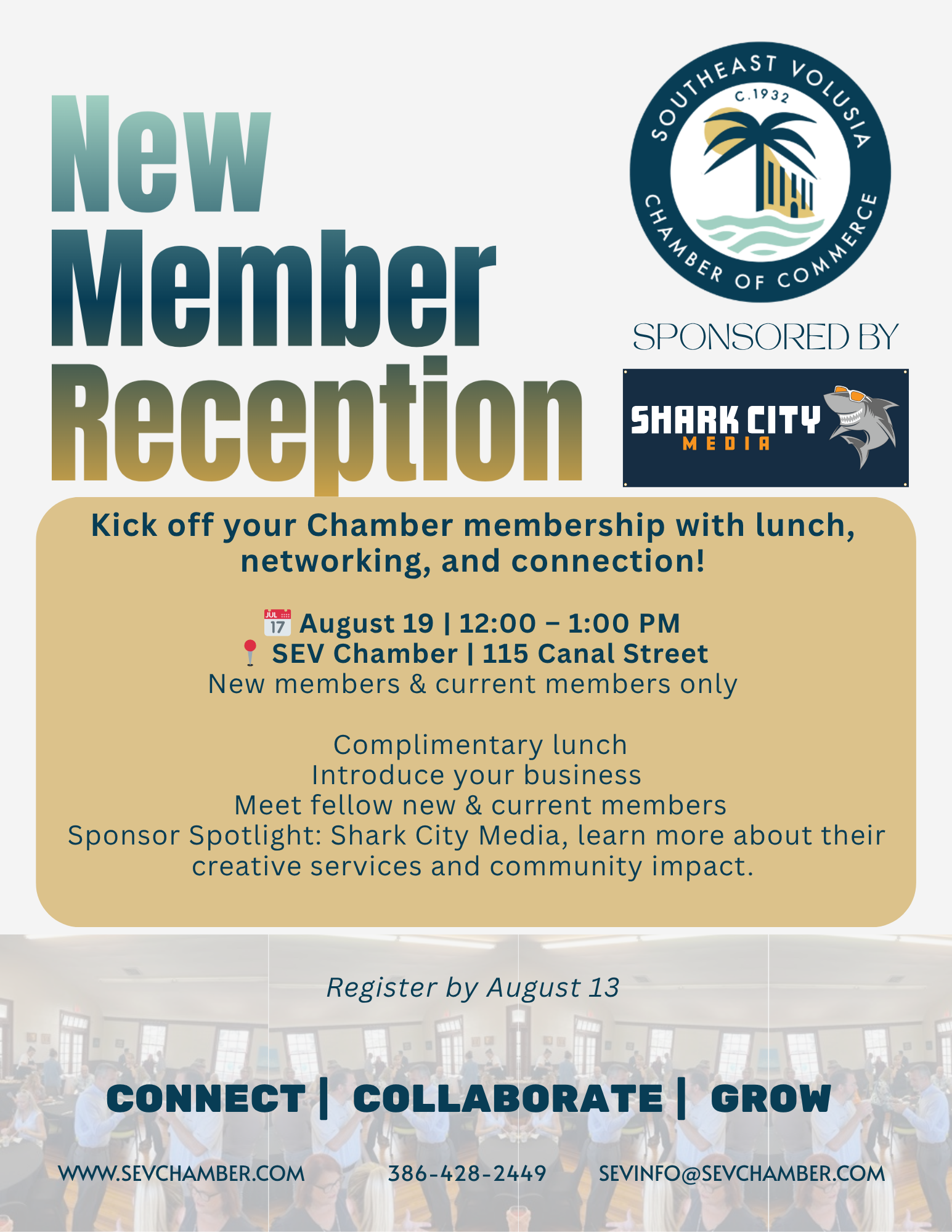 New Member Reception Sponsored by Shark City Media - Southeast Volusia ...