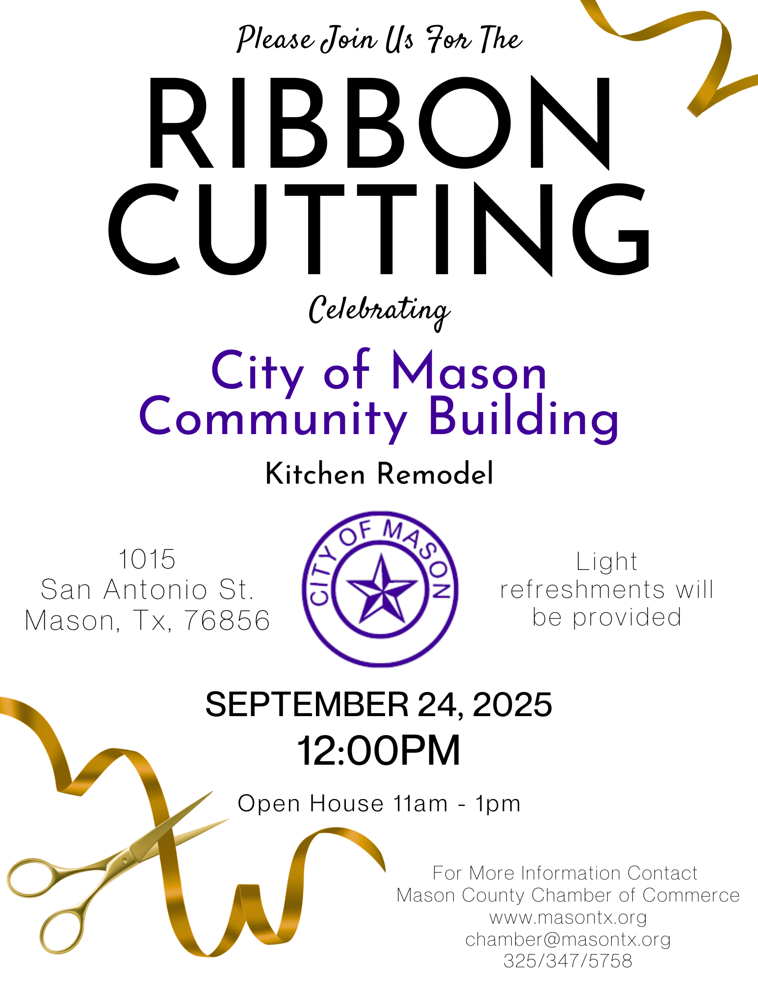 City of Mason Community Building Remodel Ribbon Cutting - Mason County ...