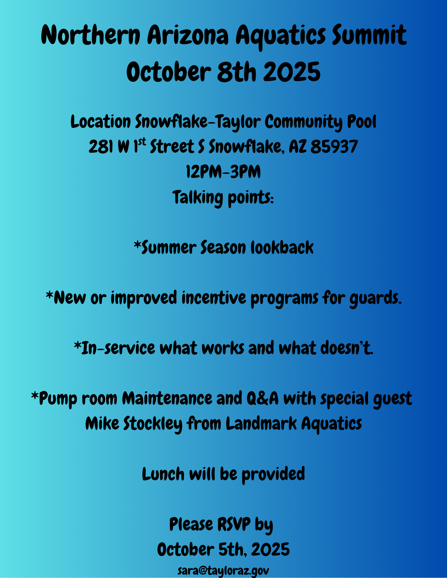 Northern Arizona Aquatics Summit - Event Registration