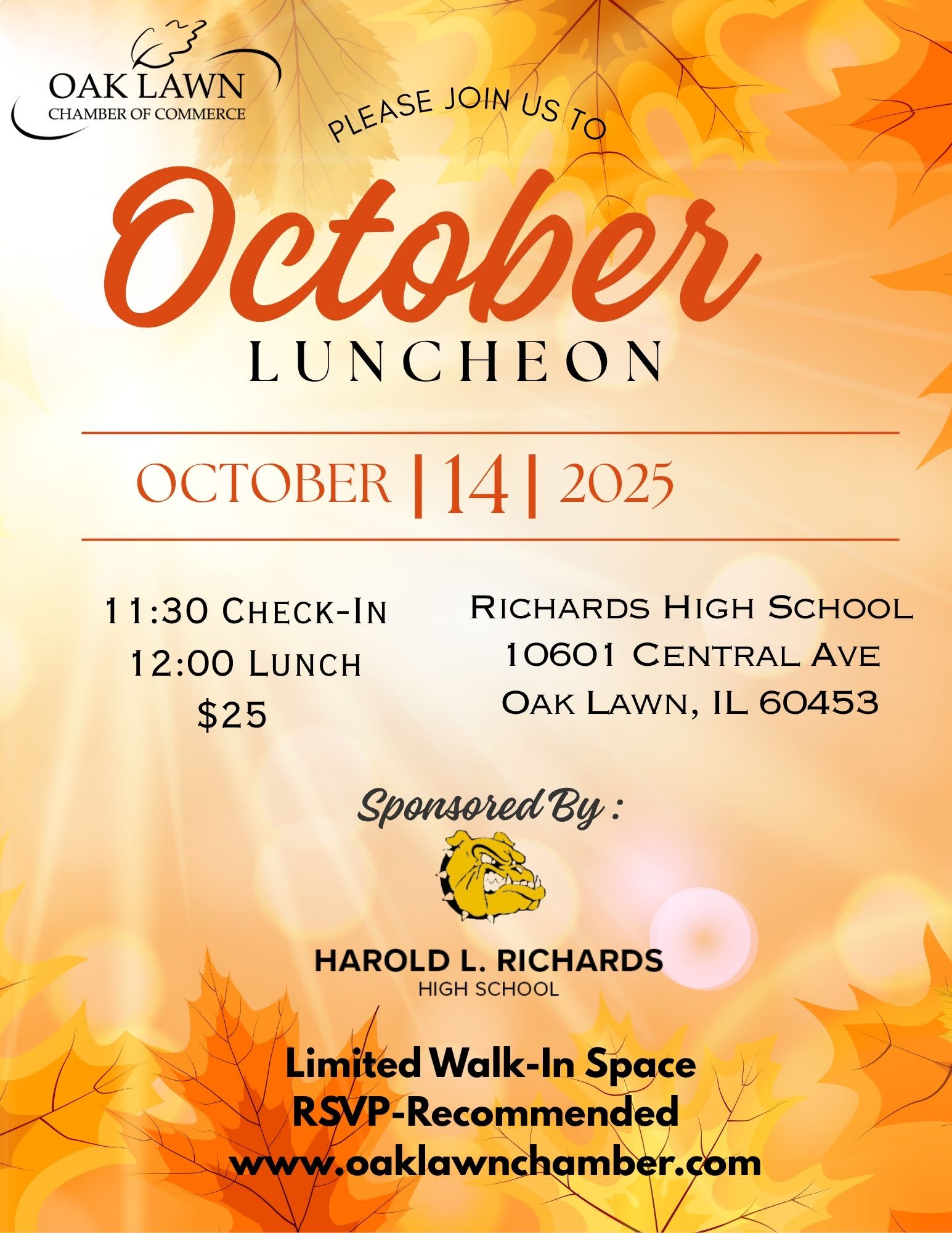 October Chamber Member Luncheon Sponsored by Richards High School D218 ...