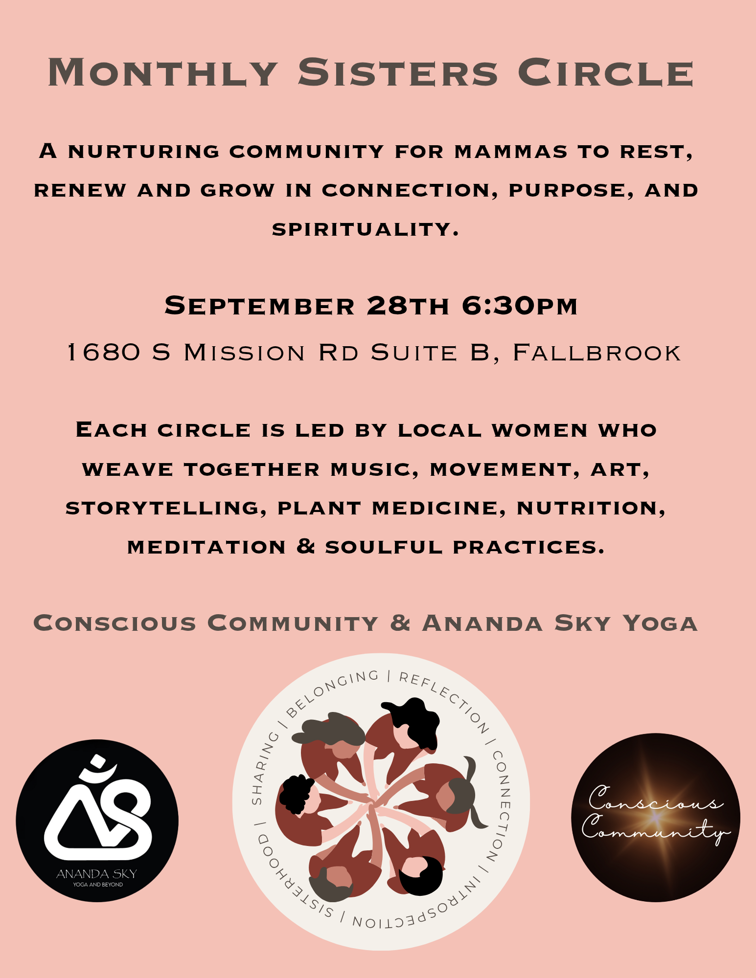 Monthly Sisters Circle - Ananda Sky Yoga - Fallbrook Chamber of Commerce