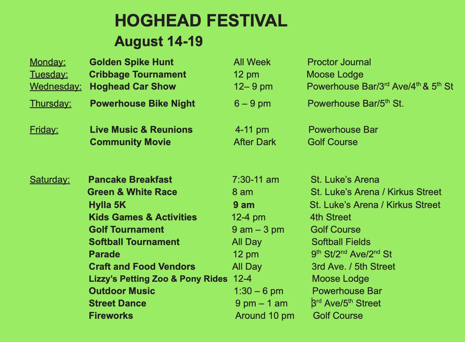 Proctor Hoghead Festival 2023 - Hermantown Area Chamber of Commerce