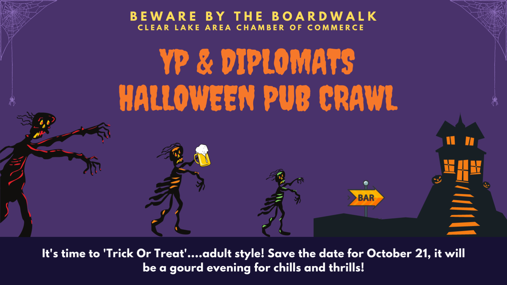Young Professionals/Diplomats Halloween Pub Crawl – Clear Lake Area ...