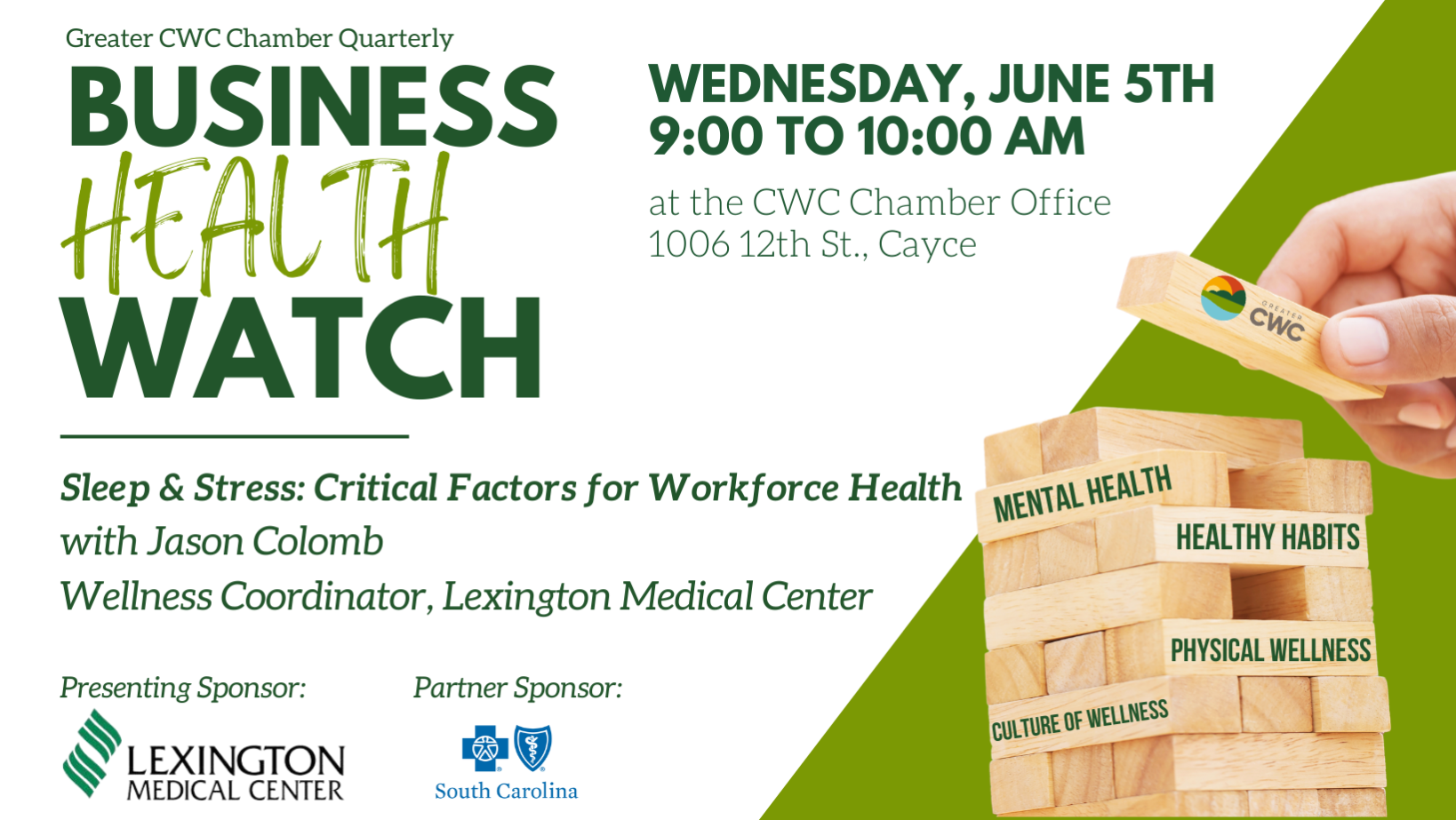 Business Health Watch Meeting - Greater Cayce West Columbia Chamber of ...