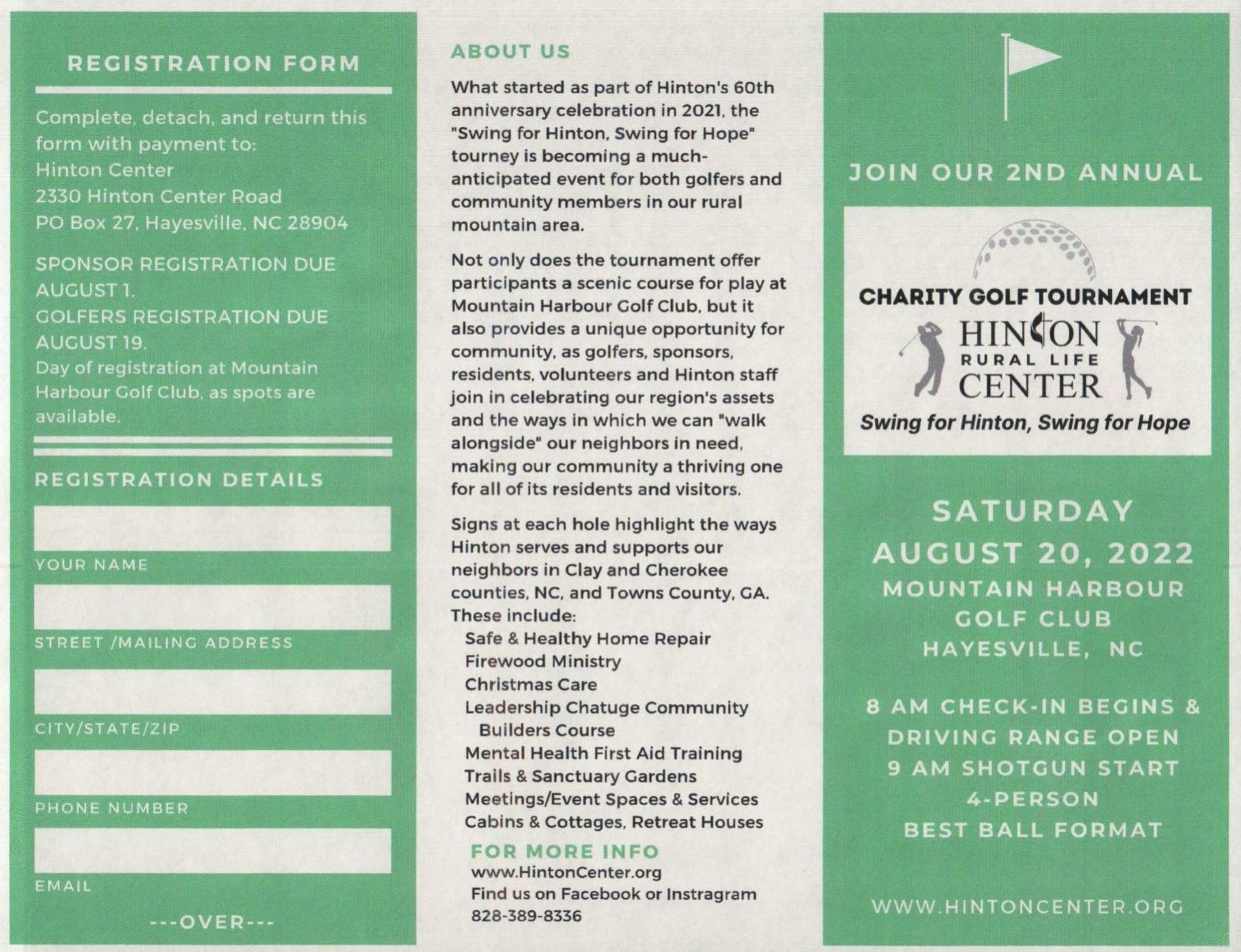 Charity Golf Tournament - Swing for Hinton, Swing for Hope | Clay ...