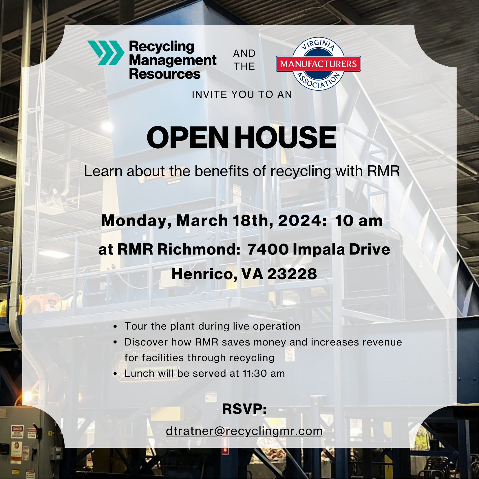 Plant Tour: Recycling Management Resources - VMA | Virginia ...
