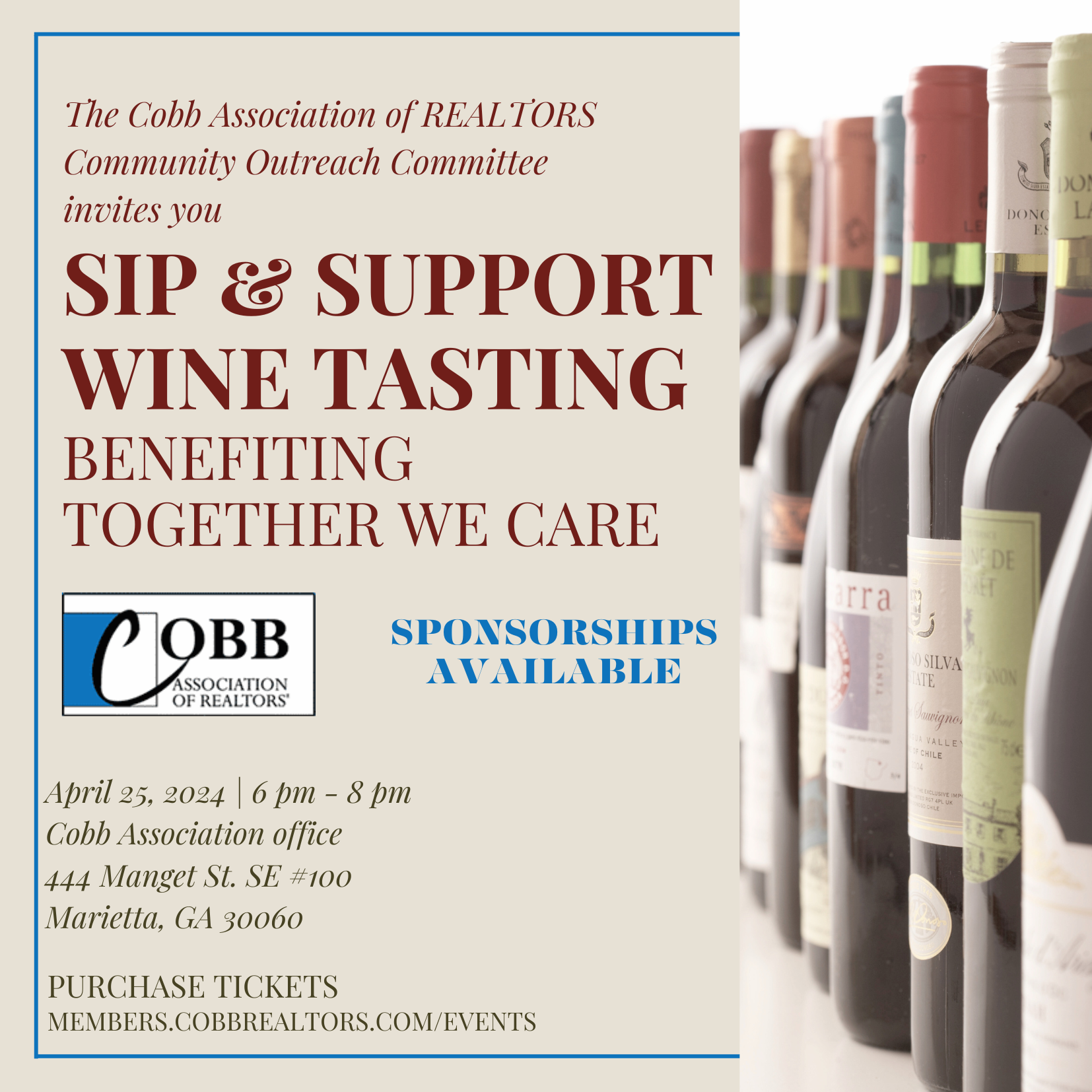 Sip and Support - Event Registration