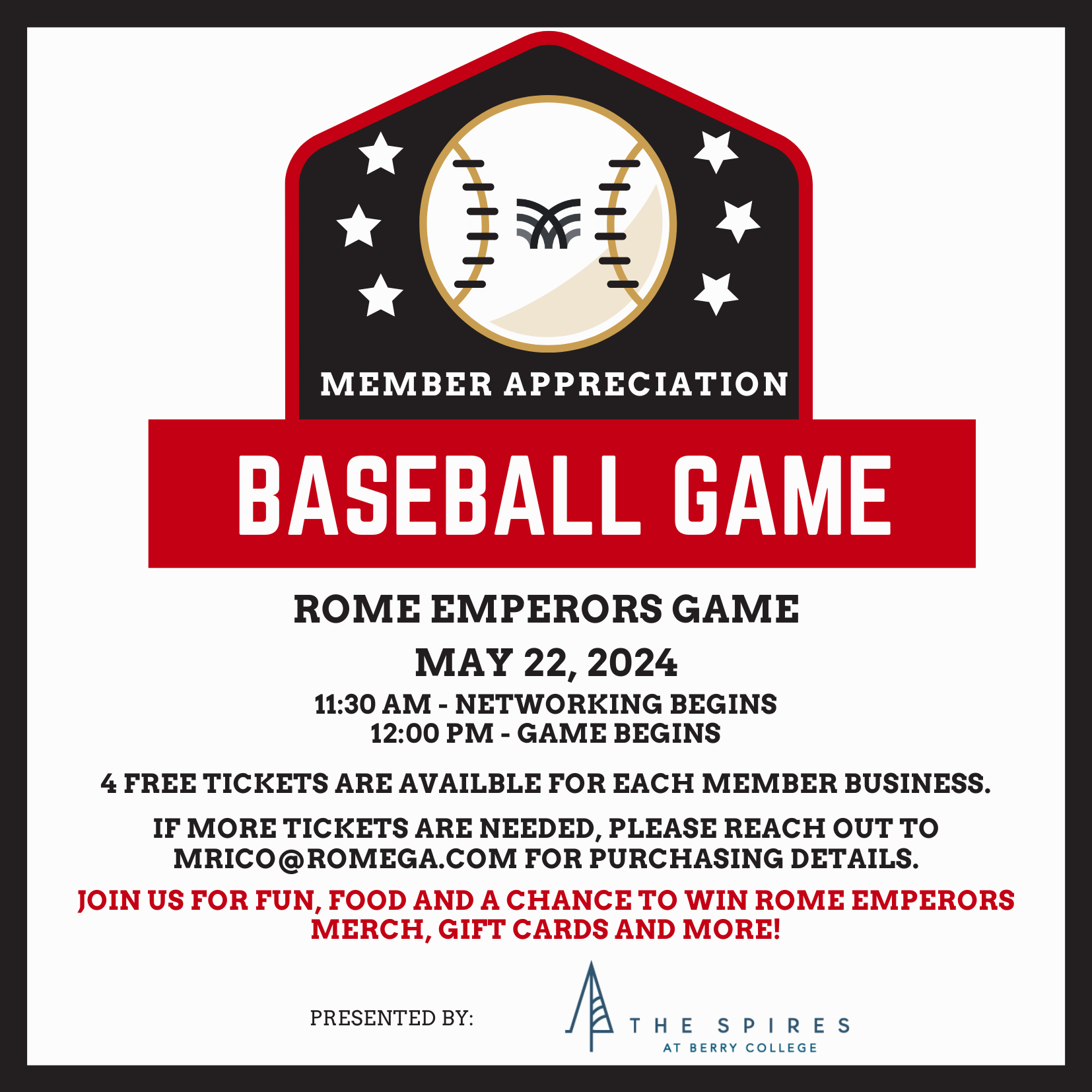 Member Appreciation Baseball Game at the Rome Emperors - default - Rome ...