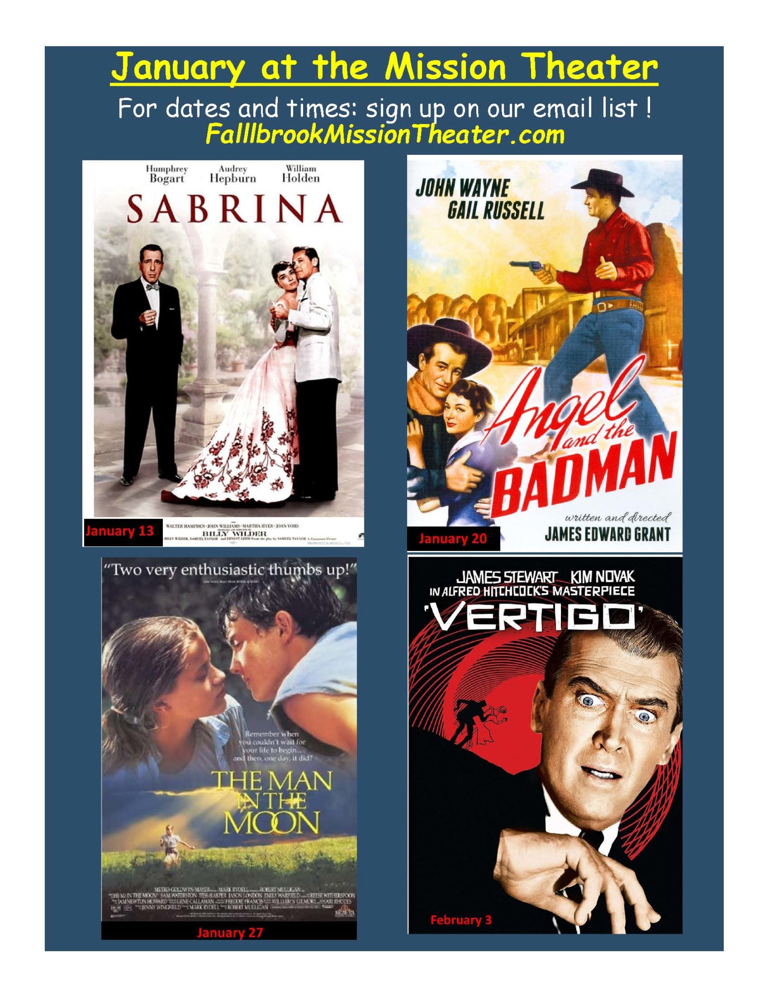 January at the Mission Theater - Fallbrook Chamber of Commerce