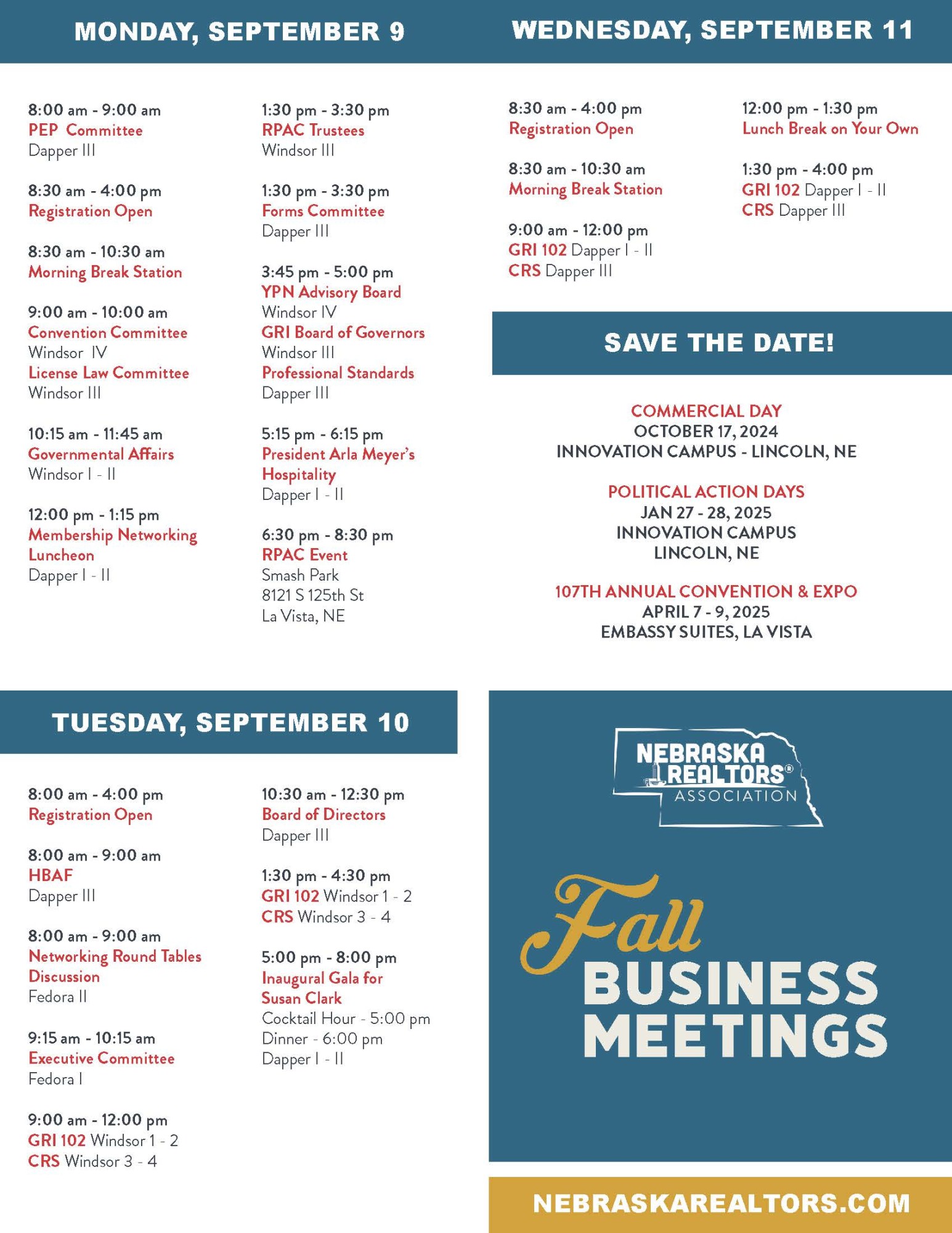 Fall Meetings 2024 - Event Registration