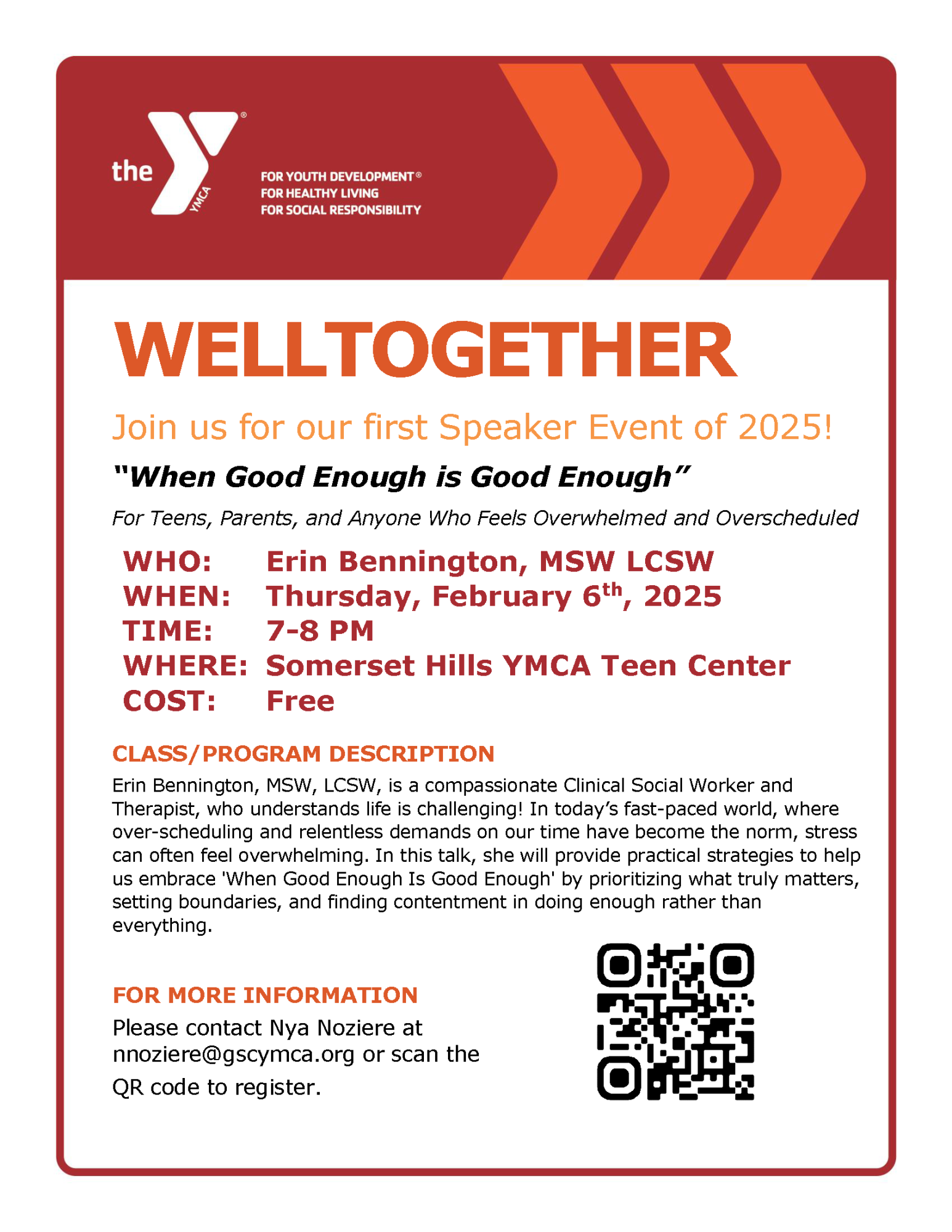 "When Good Enough is Good Enough" Member Hosted Events - Somerset ...