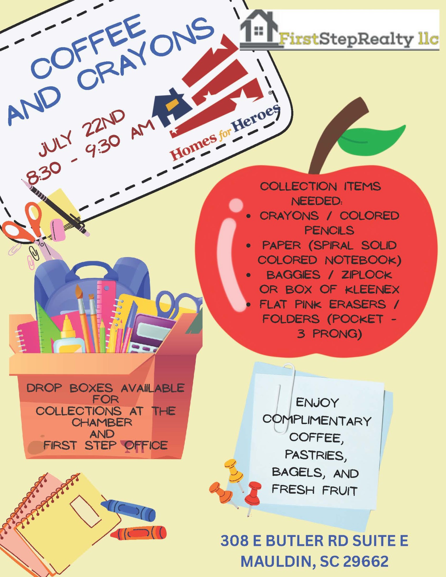 Morning Networking Event at First Step Realty | Coffee & Crayons ...