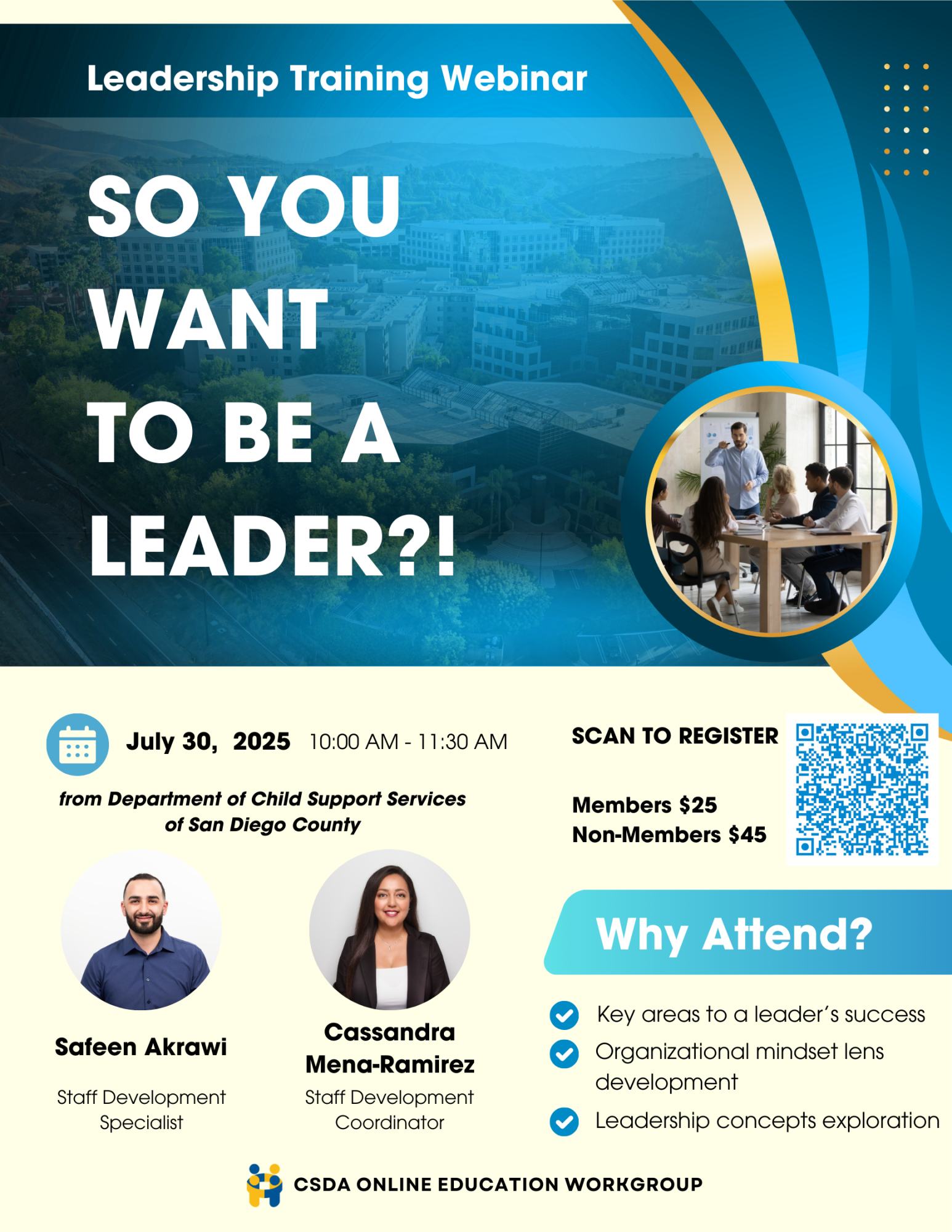 Online Education Webinar Series: So You Want to Be a Leader?! - Event ...