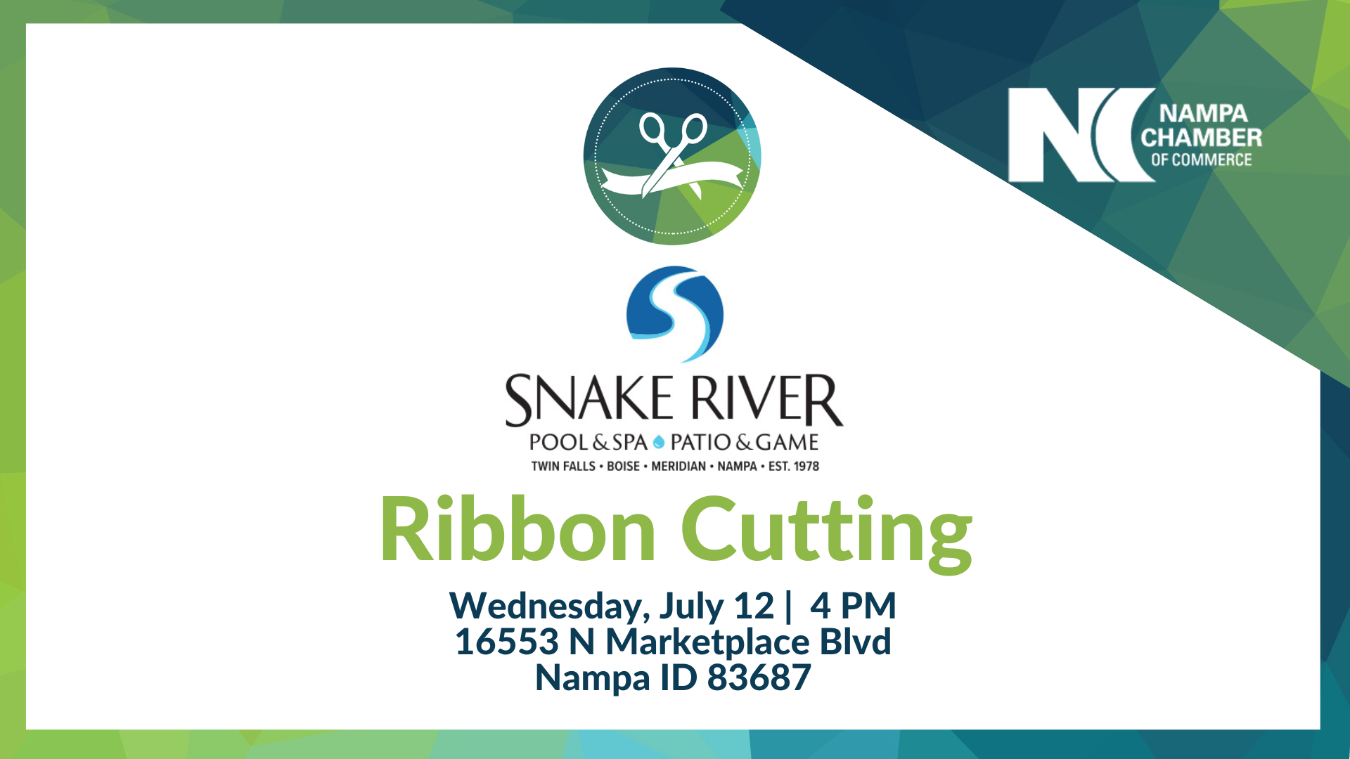 Ribbon Cutting - Snake River Pool & Spa - Nampa Chamber of Commerce