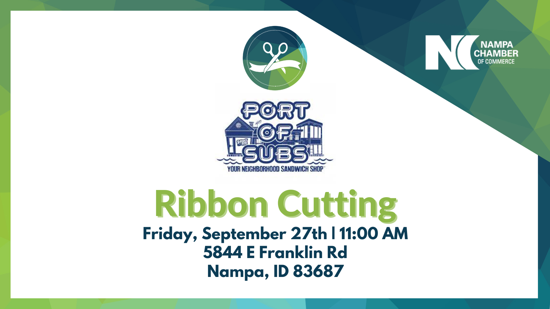 Ribbon Cutting - Port of Subs - Nampa Chamber of Commerce