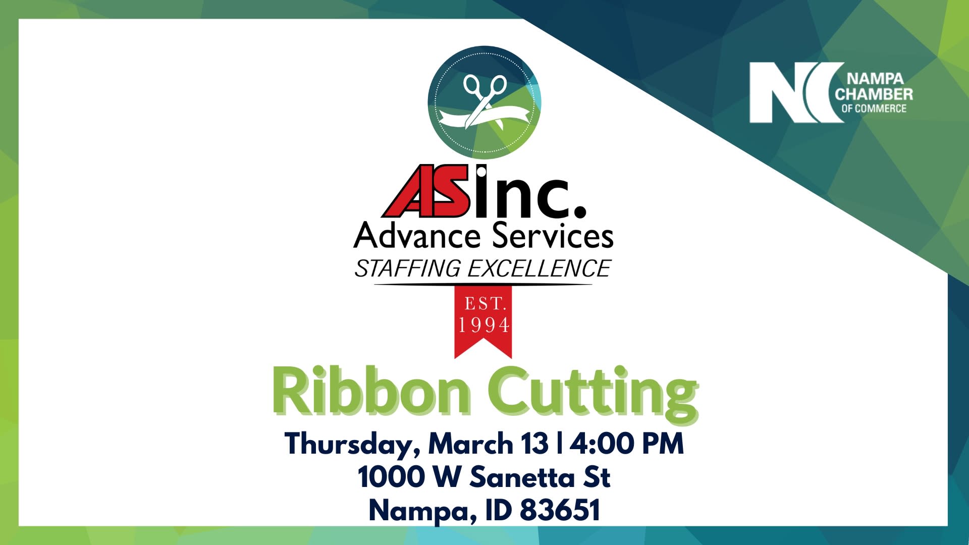 Ribbon Cutting - Advance Services - Nampa Chamber of Commerce