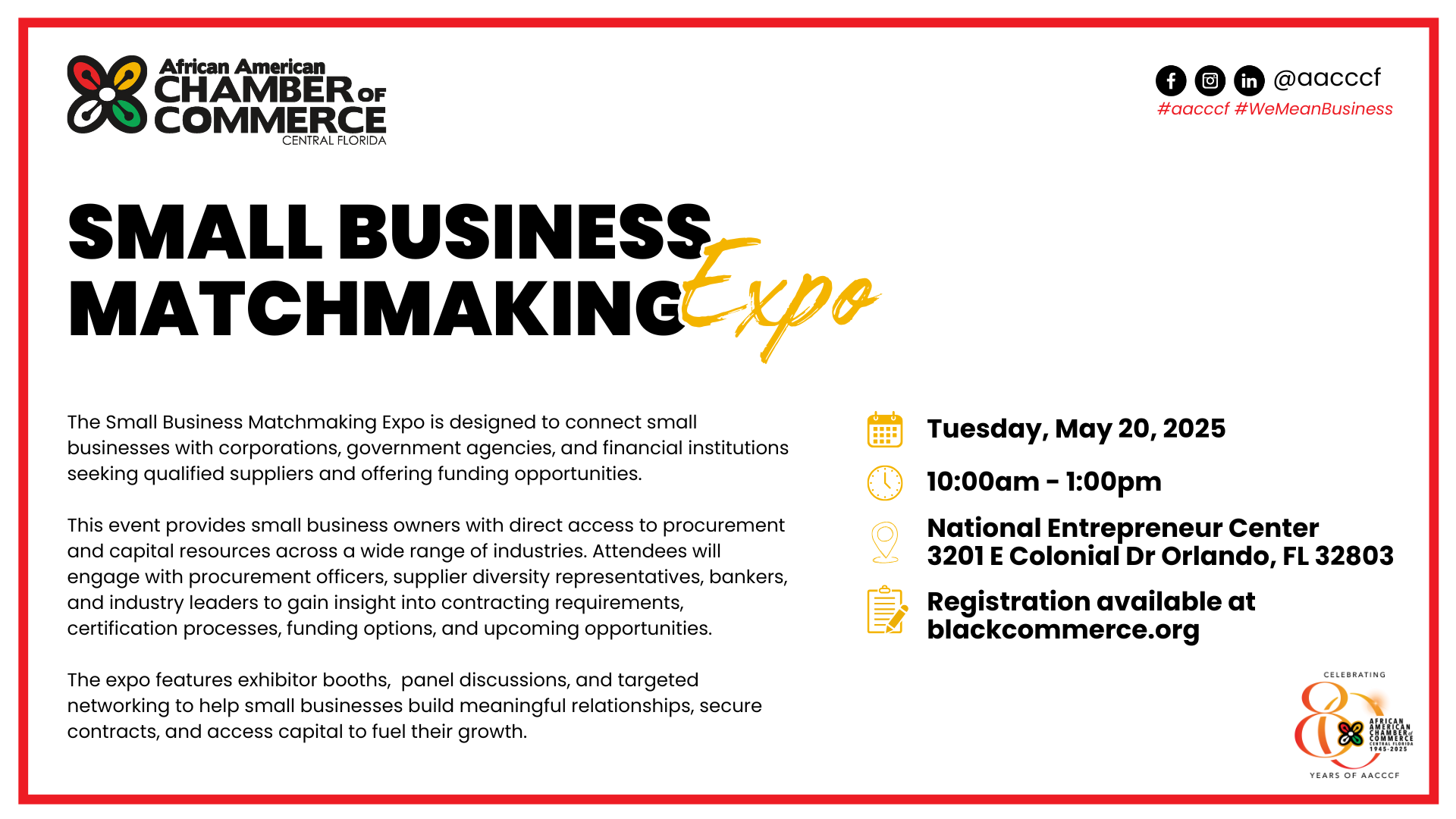Small Business Matchmaking Expo – AACCCF