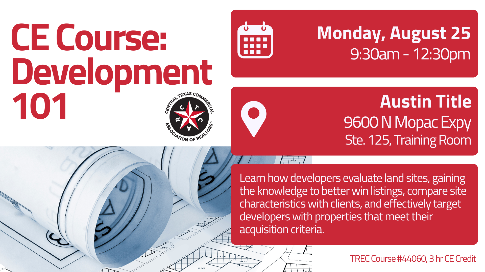 CE Course: Development 101 - Central Texas Commercial Association of ...