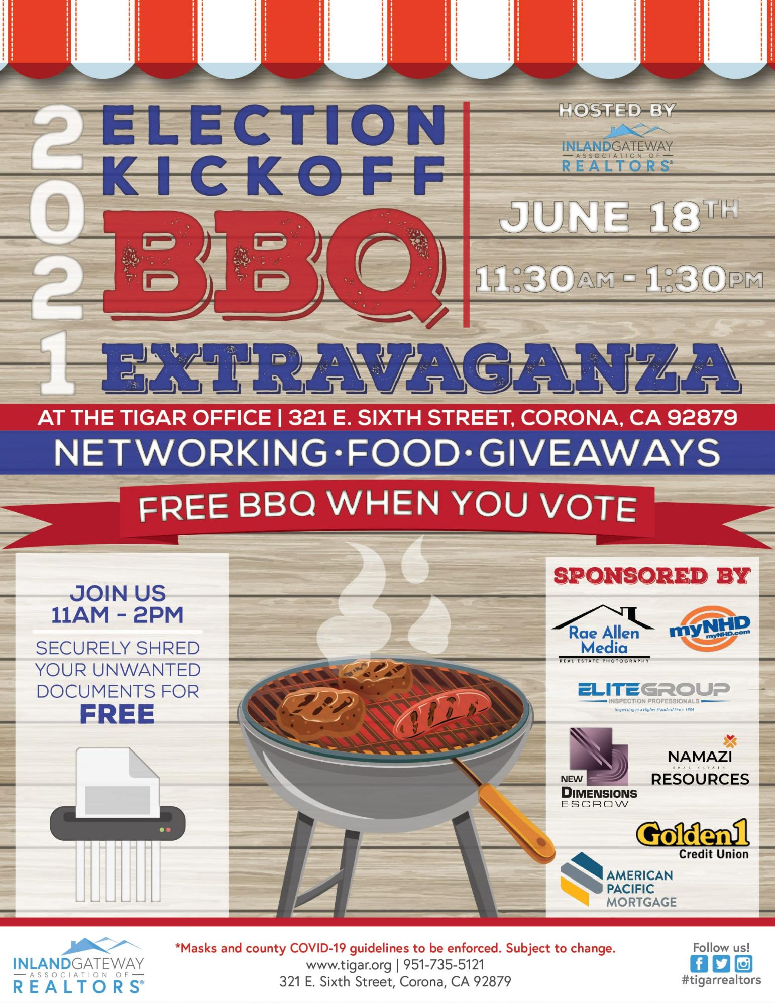 2021 Election Kickoff BBQ - The Inland Gateway Association of REALTORS®