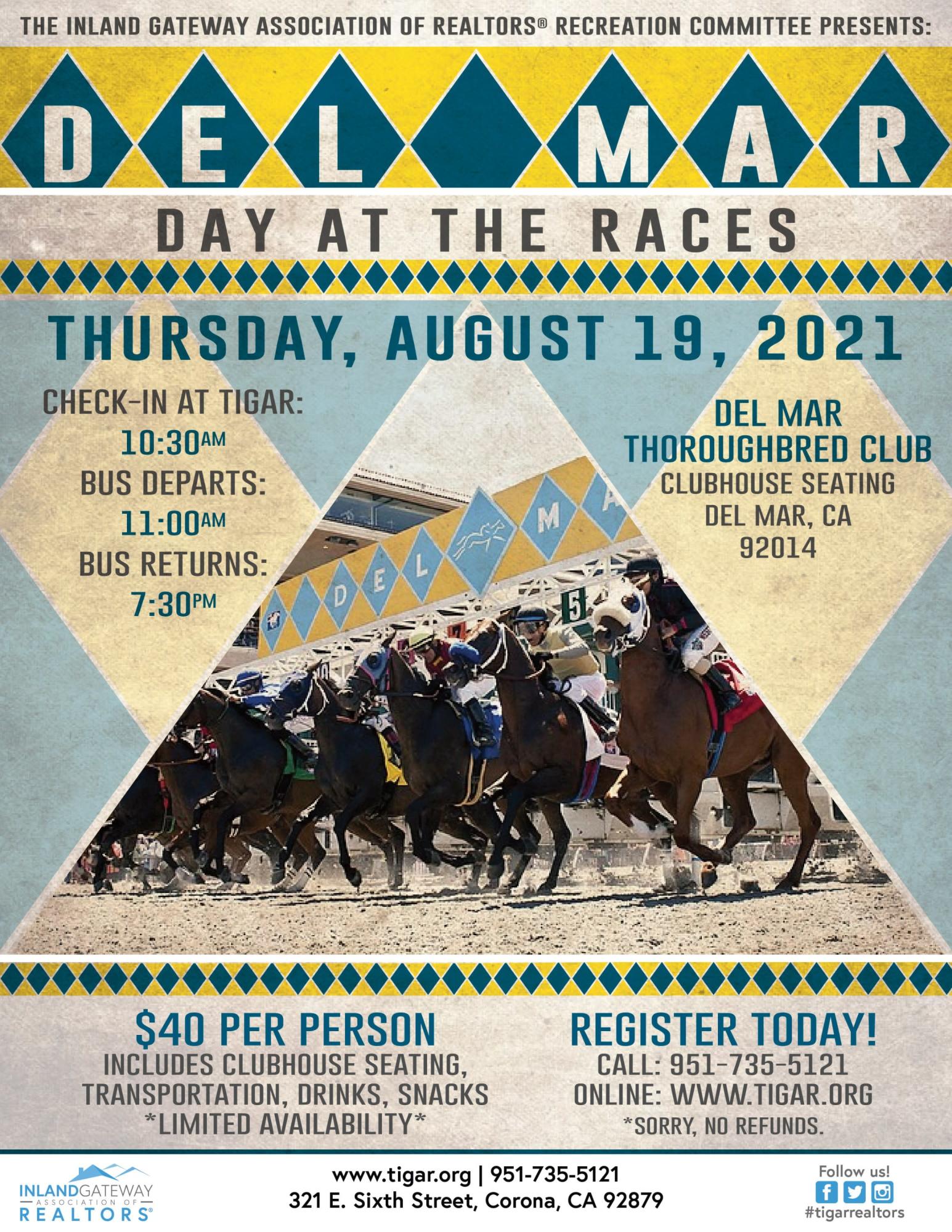 Del Mar Day at the Races - The Inland Gateway Association of REALTORS®