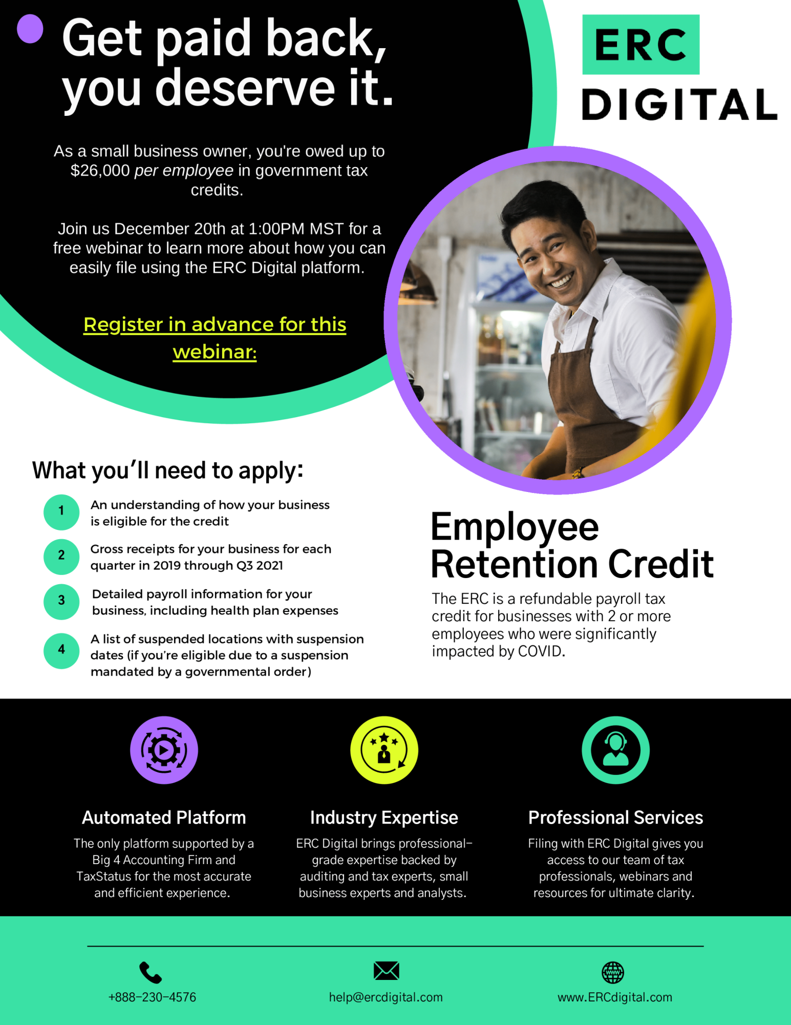 How to claim the Employee Retention Credit w/ ERC Digital - Event Registration