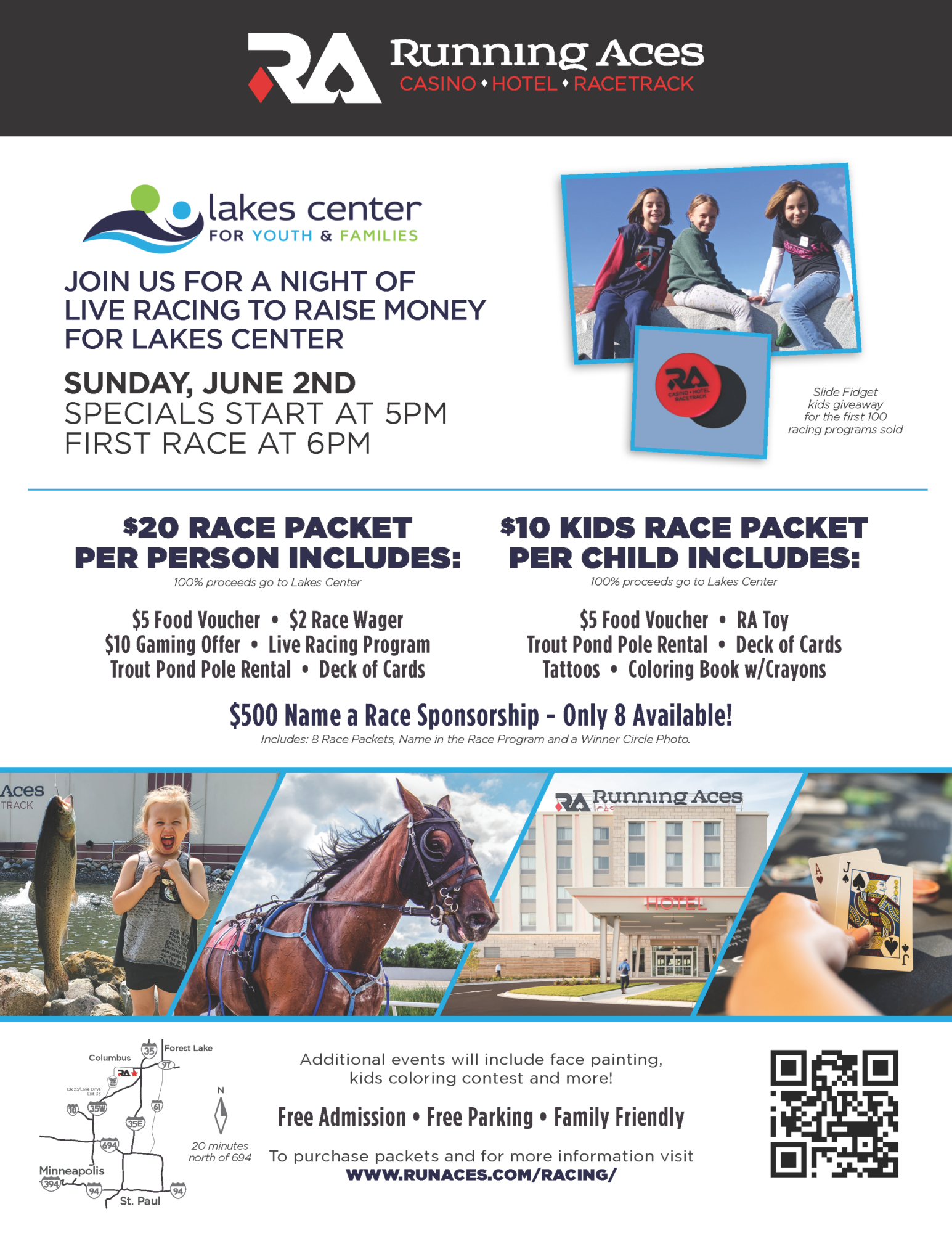 Featured Race Night with Lakes Center at Running Aces - default ...