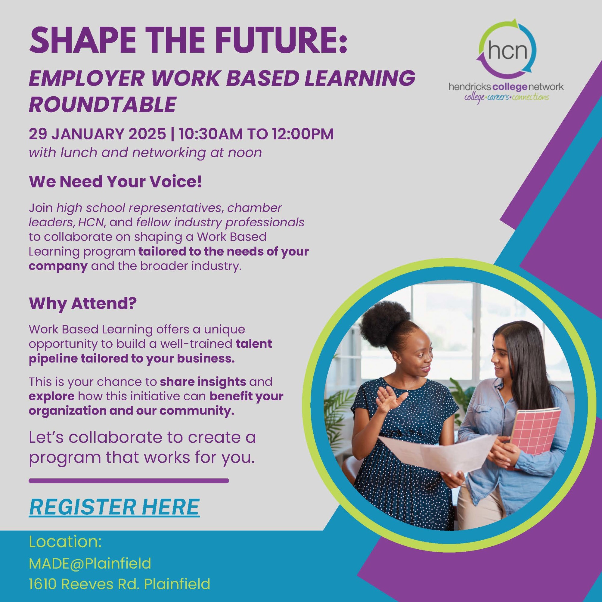 Employer Work Based Learning Roundtable - Plainfield Chamber of Commerce