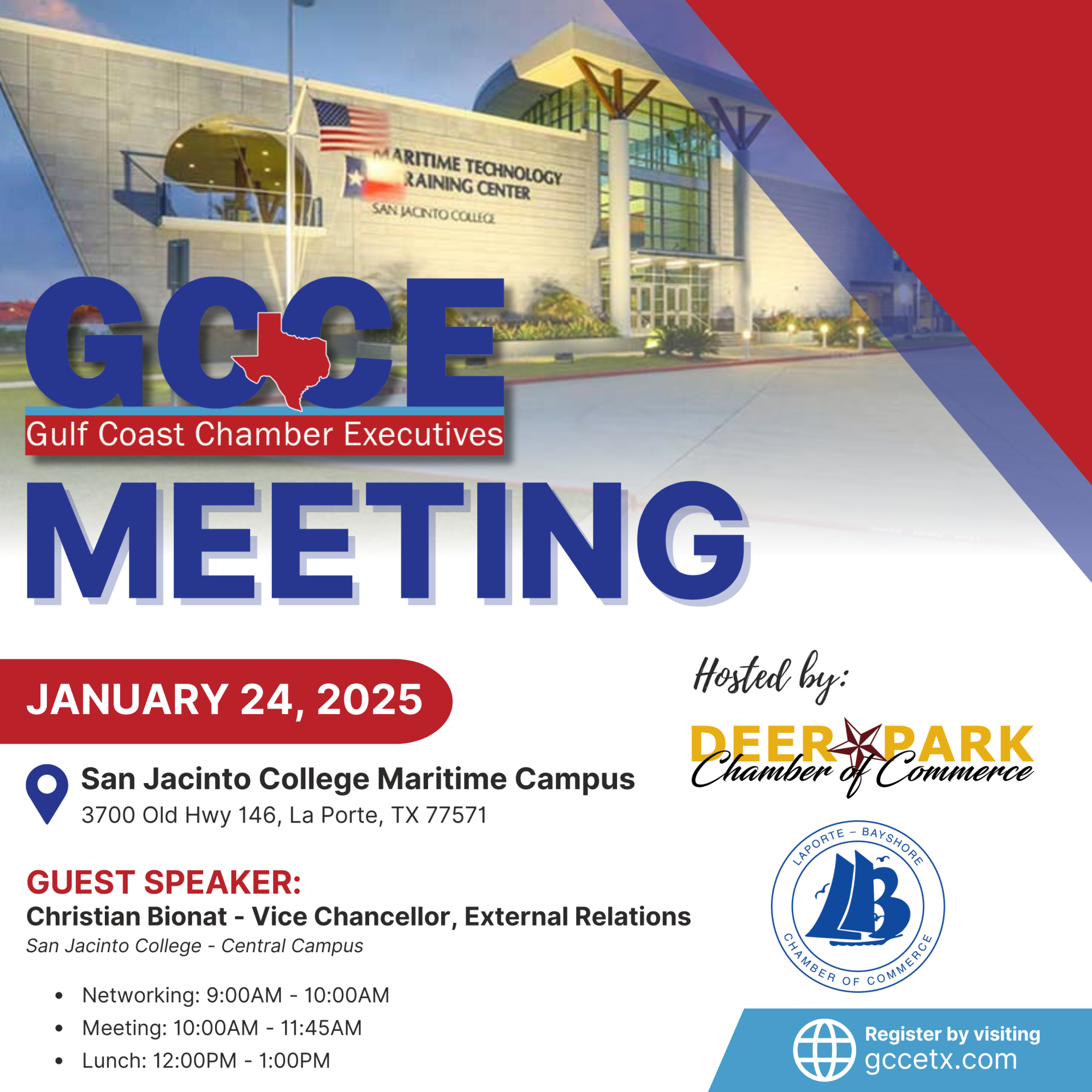 GCCE January Monthly Meeting, hosted by Deer Park Chamber & La Porte ...