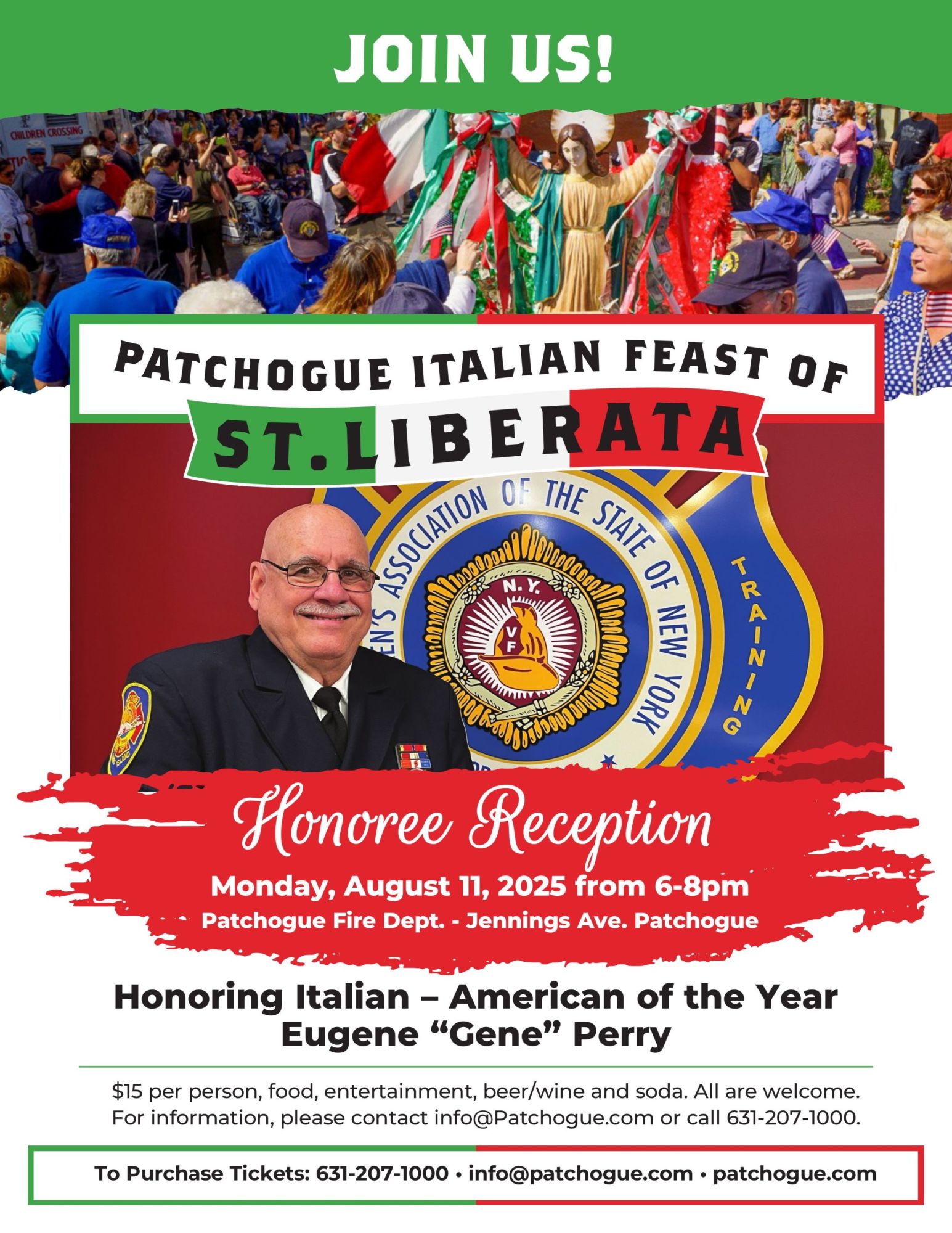 Patchogue 2025 Italian Feast of St. Liberata Honoree Reception Custom ...