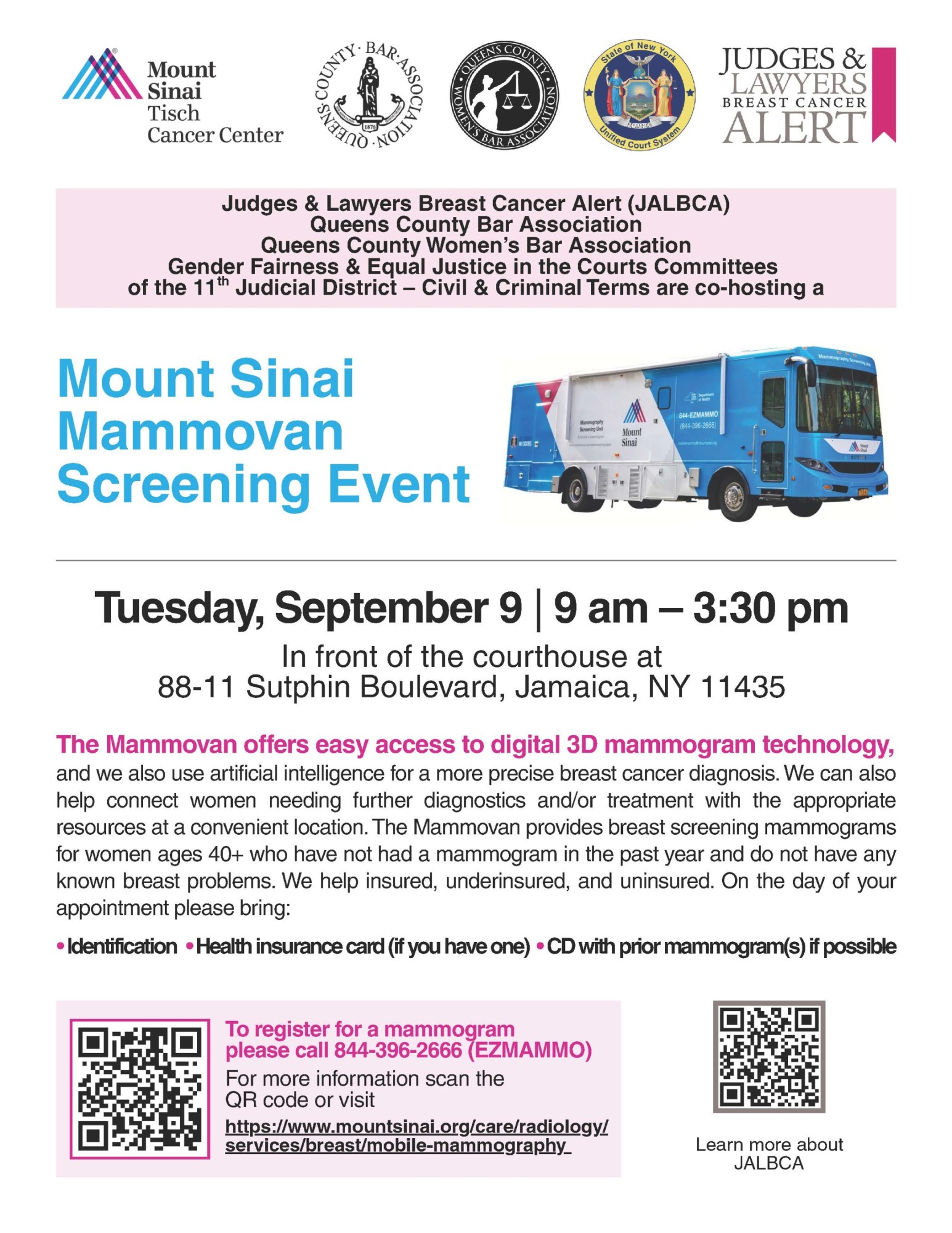 Mammogram Screening Event - default - Queens County Bar Association