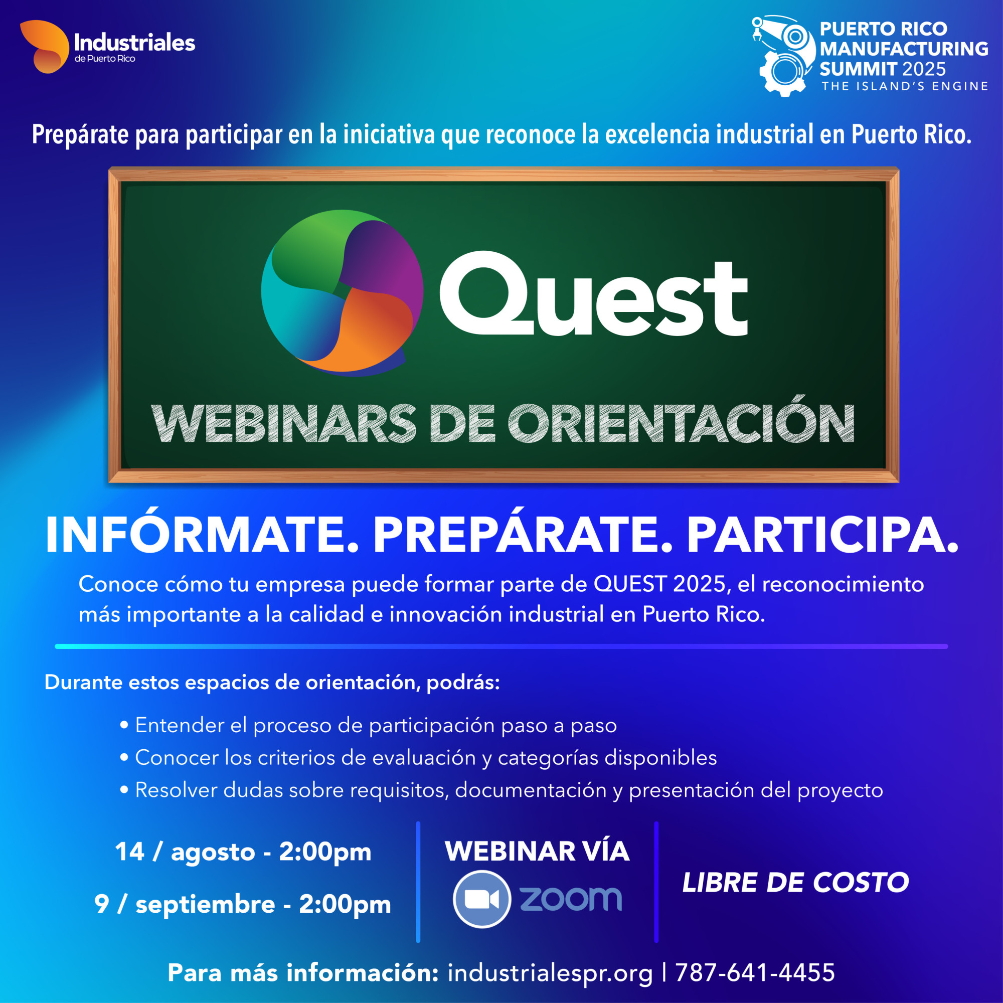 Webinar: Infórmate, Prepárate y Participa en Quest 2025 - Event ...