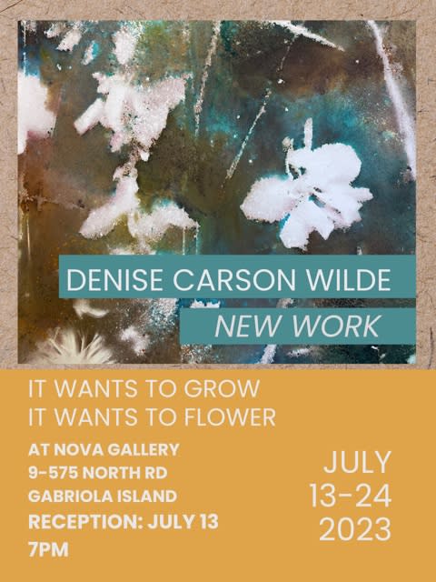 It wants to flower, it wants to grow- New Work by Denise Carson Wilde ...