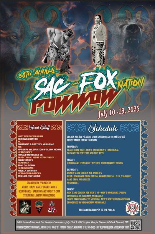 Sac & Fox Nation's 60th Annual Powwow Member information - Cushing ...