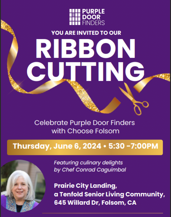 CHAMBER: Ribbon Cutting for Purple Door Finders - Choose Folsom