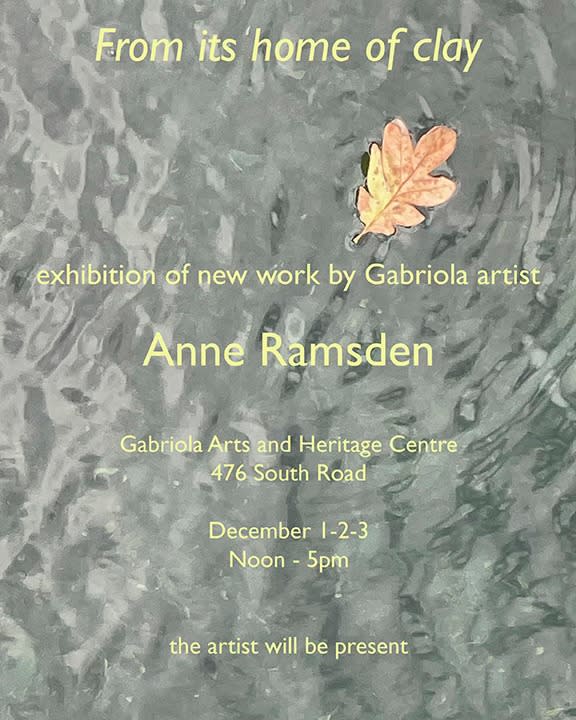From its 'Home of Clay' works by Anne Ramsden Gabriola Events|Gabriola ...