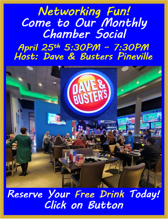 Monthly Chamber Social at Dave and Busters - Event Registration