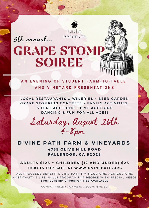 D'Vine Path's 5th Annual Grape Stomp Soiree! - Fallbrook Chamber of ...