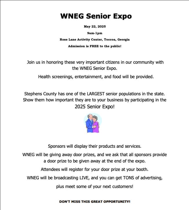 WNEG Senior Expo is Thursday - WNEG