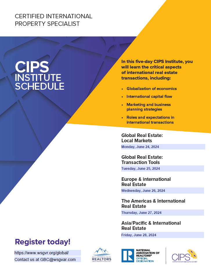 Certified International Property Specialist (CIPS) Designation Course ...