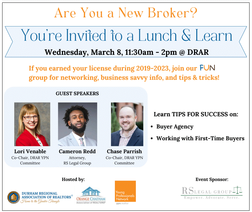 Triangle New Broker Lunch & Learn - Orange Chatham Association of REALTORS®