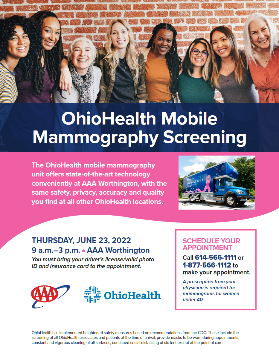 OhioHealth Mobile Mammography Screening - Worthington Area Chamber of ...
