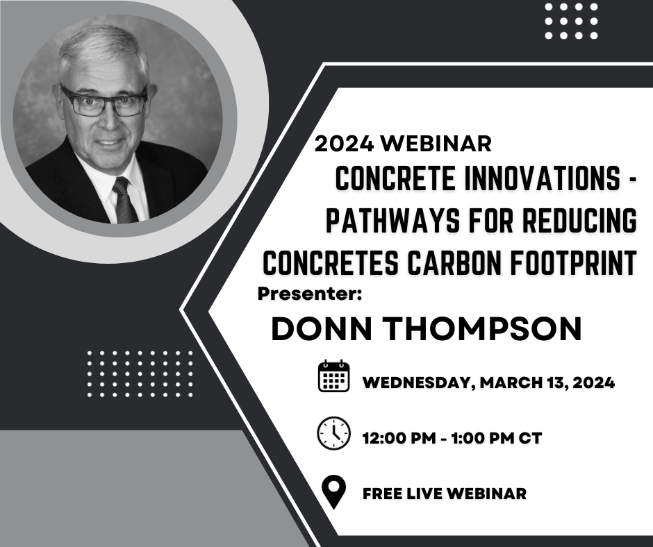 Webinar: Concrete Innovations - Pathways for reducing concretes carbon ...