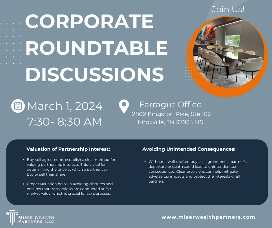 Small Business Roundtable Discussion! Valuation of Partnership Interest ...