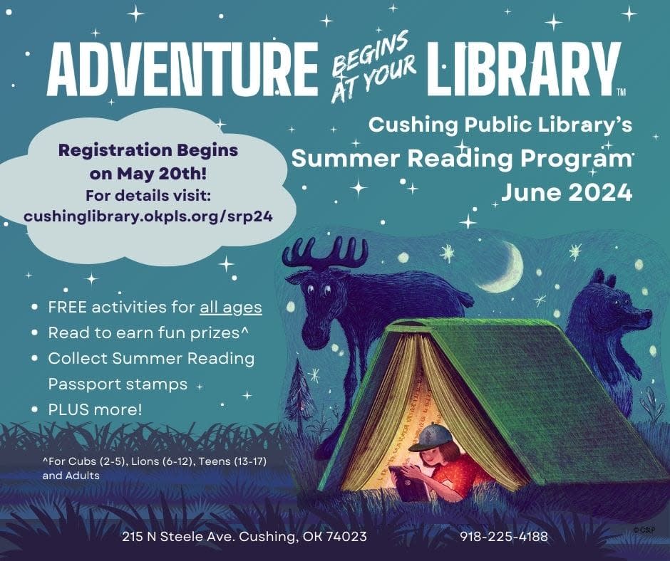 Cushing Public Library Summer Reading Camp - June 2024📖📚 - Cushing ...